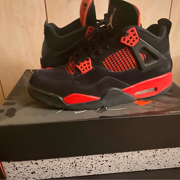 Shoes | Jordan 4 Red Thunders | Poshmark